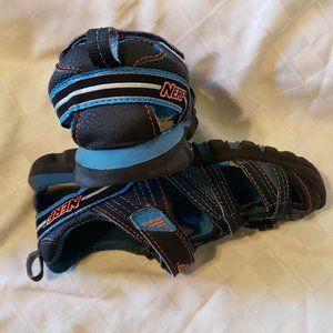 Nerf | Shoes | Nerf Sandals Size 4 Blue Black Orange Closed Toe Back ...